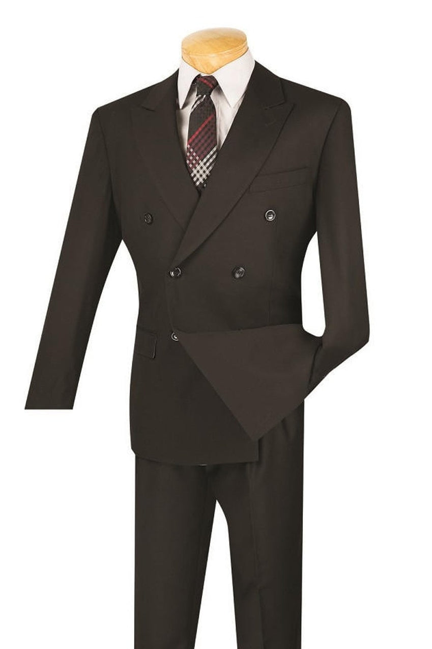 Mens Steve Harvey Brand Suit Double Breasted in Color Black Modern Fit ...