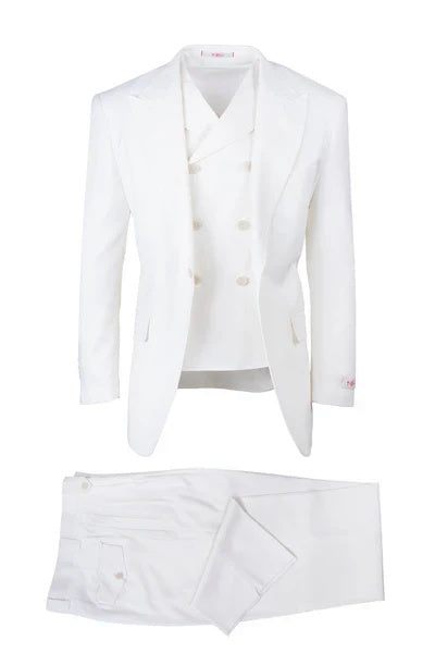 Tiglio Rosso Brand - Classic Suit Fit Pleated Pants Athletic Cut Real ...