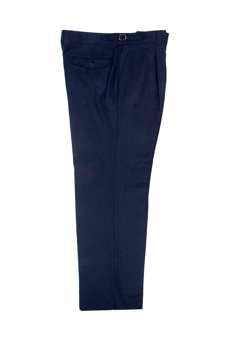 Tiglio Luxe Denim Navy Semi-Wide Leg Wool Marbella Dress Pants TL8190 ...
