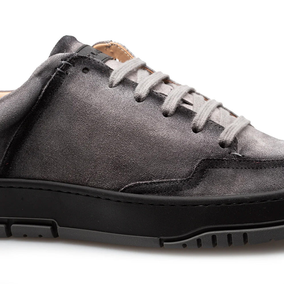 Mezlan Villani Suede Street Sneaker Grey (21336) — MensUSA