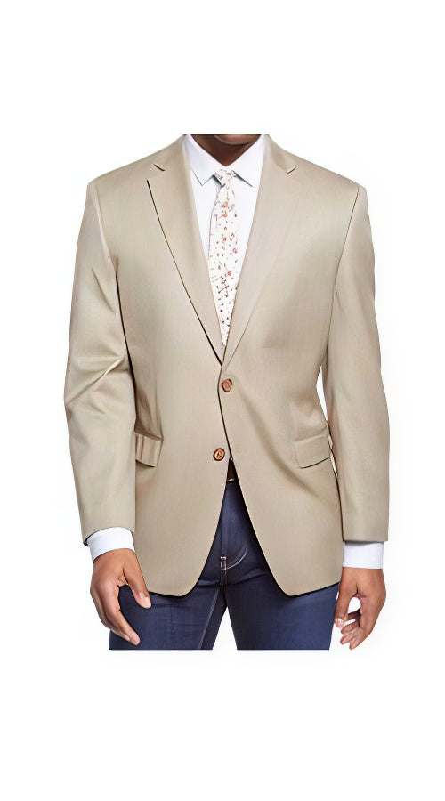 Men's 2 Button Tan Cheap Priced Designer Fashion Dress Casual Blazer O ...