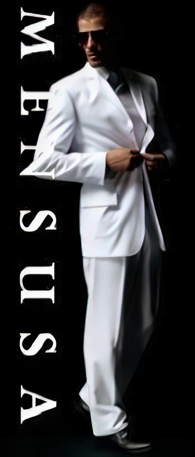 100% Polyster Men'S White Suits For Men 100% Polyster Light Weight Fee ...
