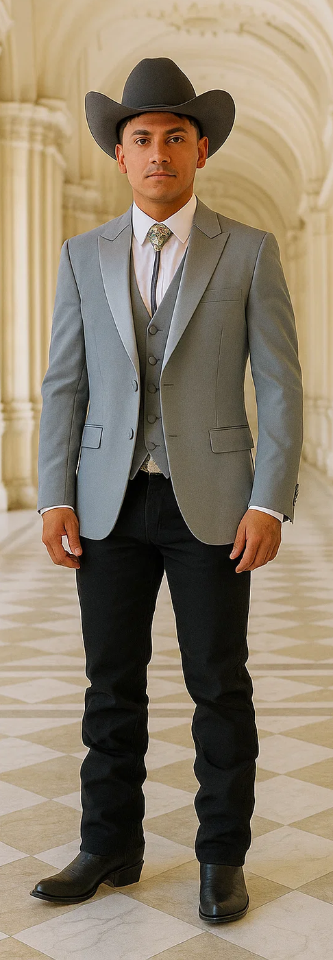 Western Suit - Gray Cowboy Tuxedo - Traje Para Hombre — MensUSA