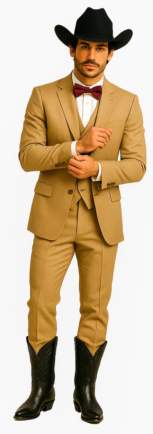 Western Suit - Tan Cowboy Tuxedo - Traje Para Hombre — MensUSA