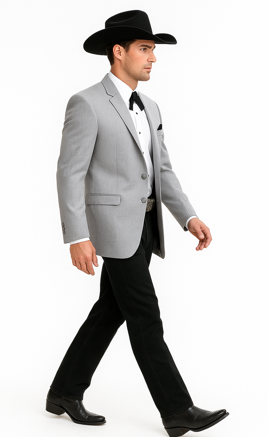 Western Suits For Grey Wedding - Western Tuxedo - Traje Para Hombre ...