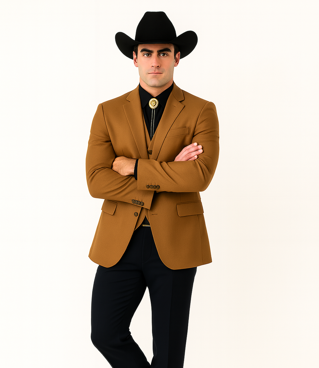 Western Suits For Wedding - Traje Para Hombre - Western Tuxedo - Rust ...