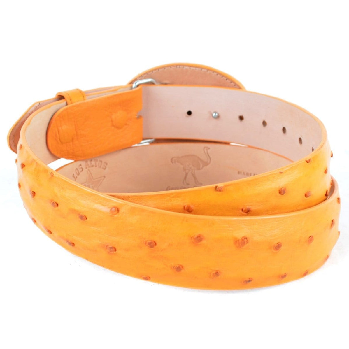 Men's Wild West Ostrich Skin Cowboy Belt 2C110302 — MensUSA